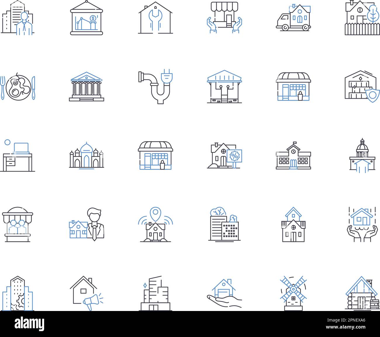 Building line icons collection. Construction, Architecture, Framework ... Building line icons collection. Construction, Architecture, Framework ...
