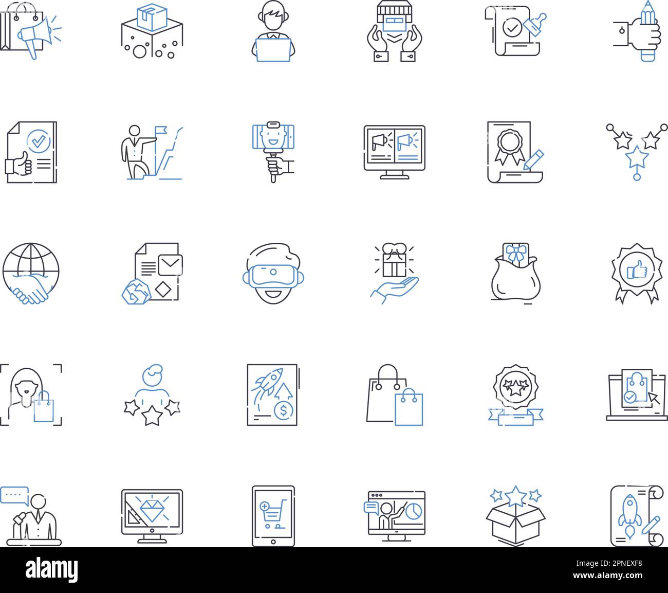 Marketing planning line icons collection. Strategy, Analysis, Research ... Marketing planning line icons collection. Strategy, Analysis, Research ...