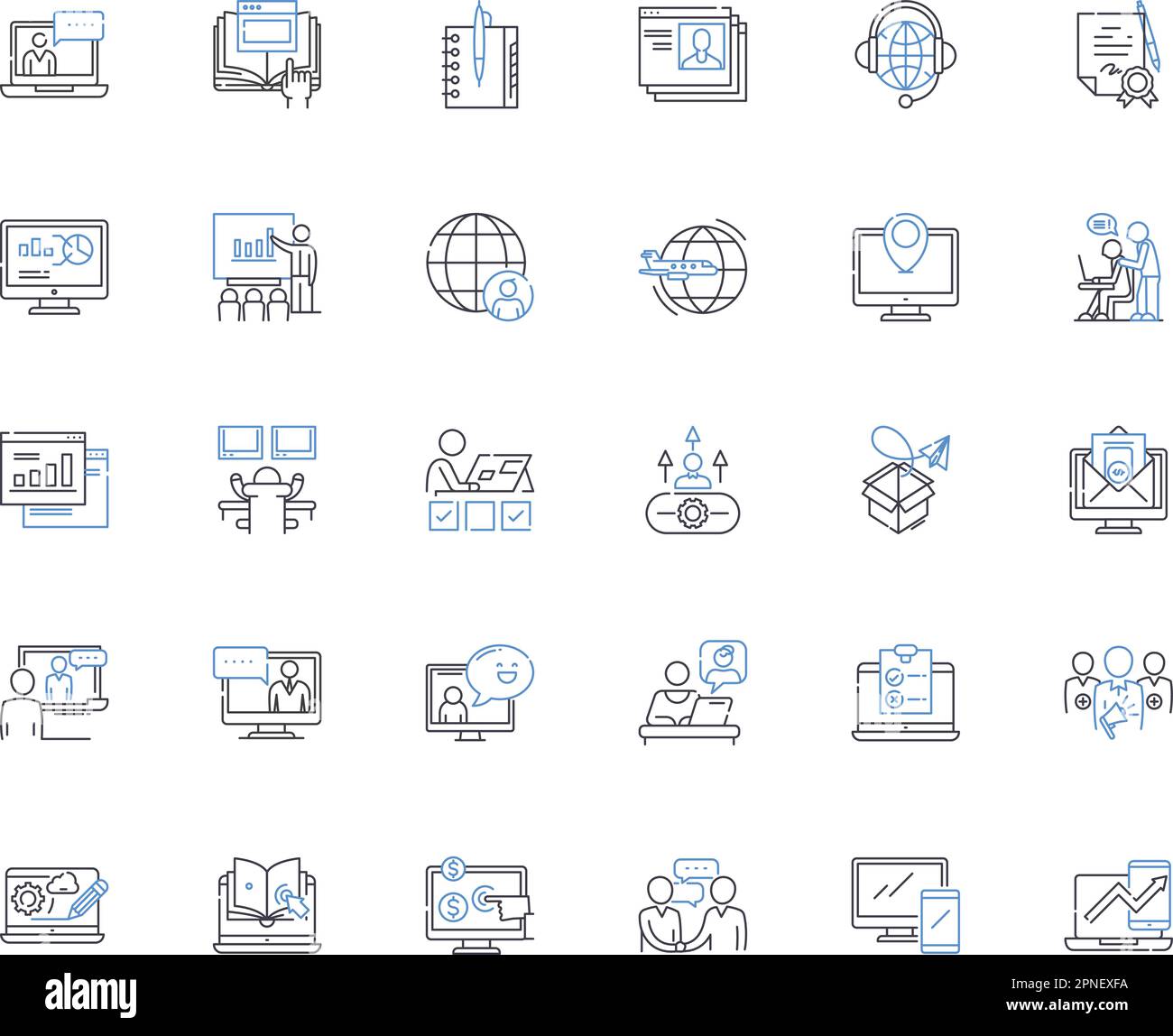 Alliance cooperation line icons collection. Synergy, Unity ... Alliance cooperation line icons collection. Synergy, Unity ...