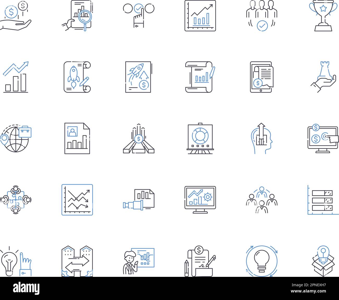Business progress line icons collection. Growth, Innovation, Expansion ... Business progress line icons collection. Growth, Innovation, Expansion ...