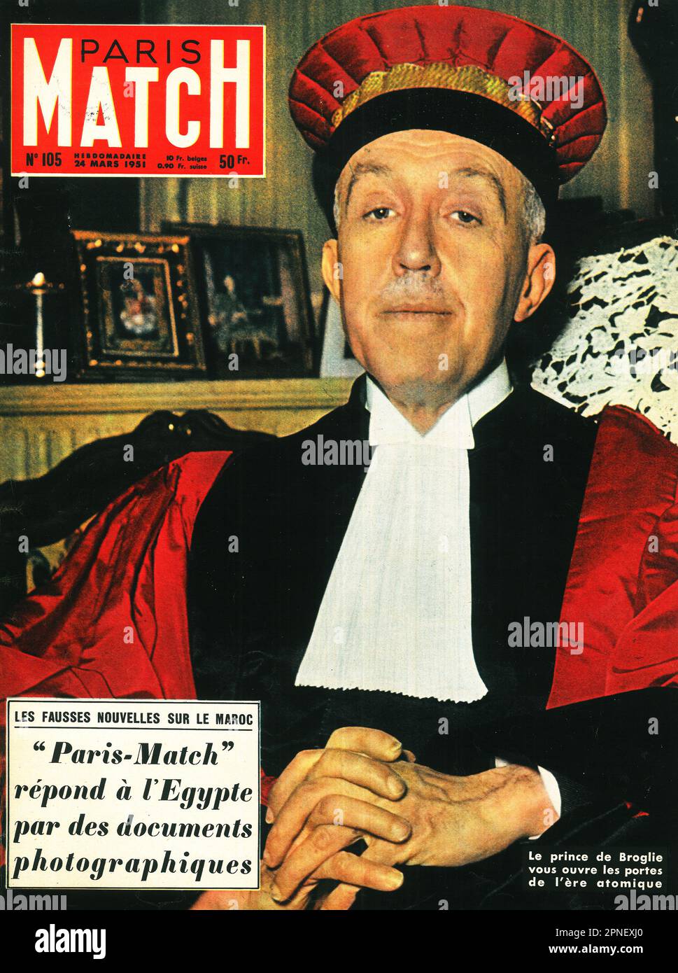 Paris Match magazine cover March 24 1951 Stock Photo - Alamy