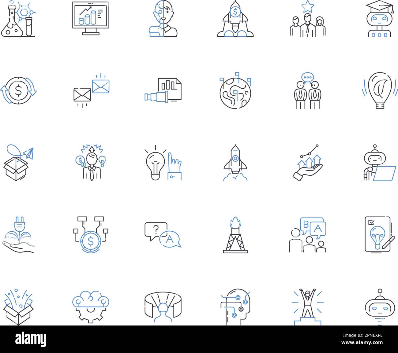 Knowledge Intelligence Line Icons Collection Acumen Cognition