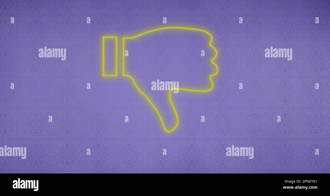 Neon yellow thumbs down hi-res stock photography and images - Alamy