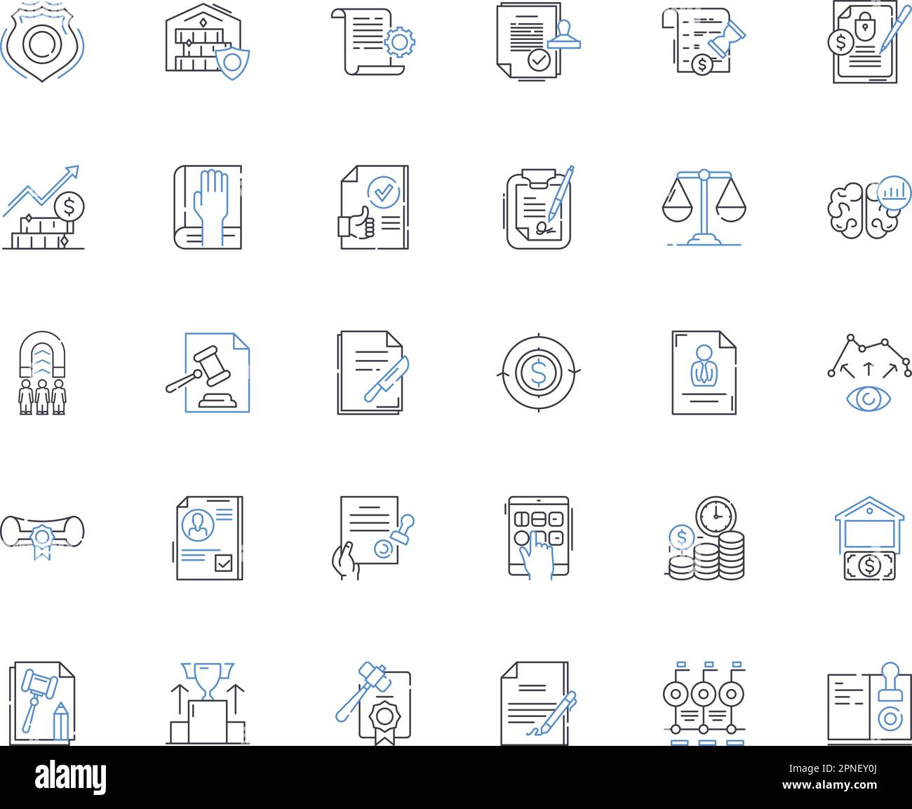 Assistance line icons collection. Support, Help, Aid, Guidance ...