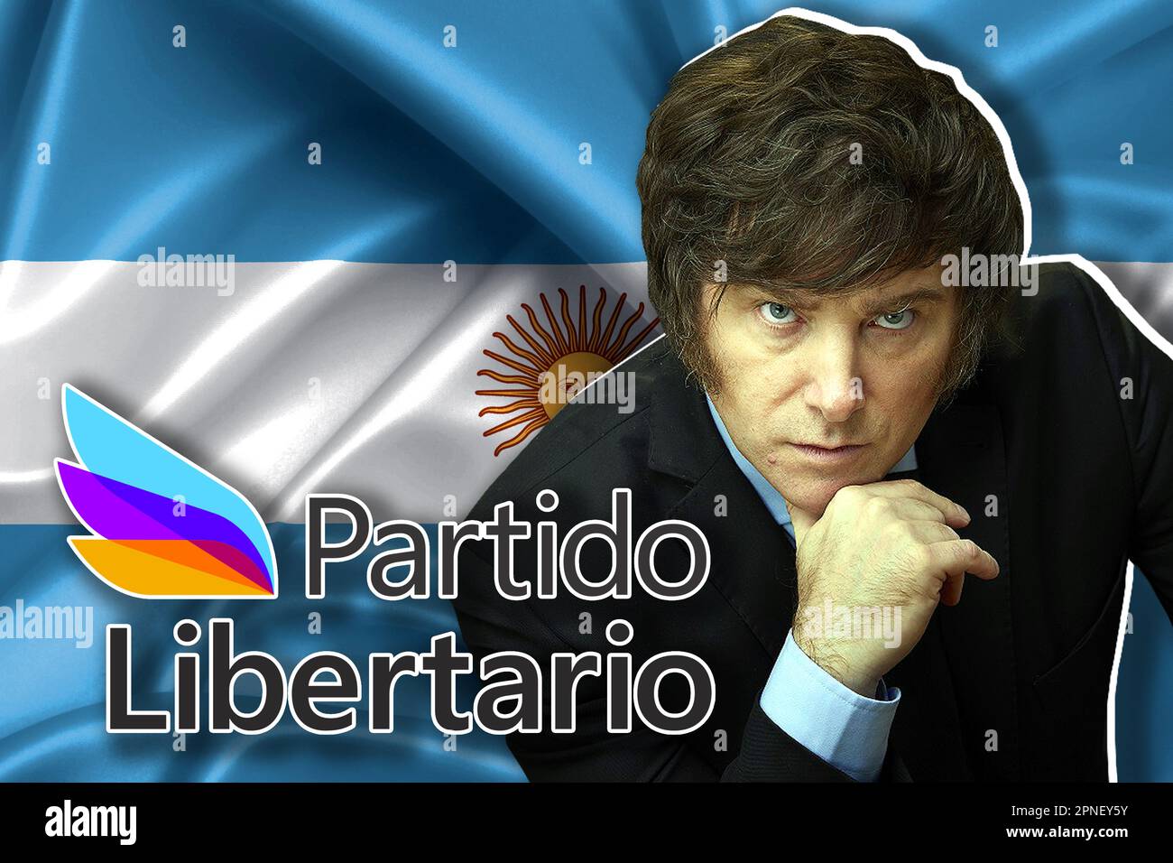 Javier Milei, Argentine flag and Libertarian Party logo Stock Photo - Alamy Javier Milei, Argentine flag and Libertarian Party logo Stock Photo - Alamy
