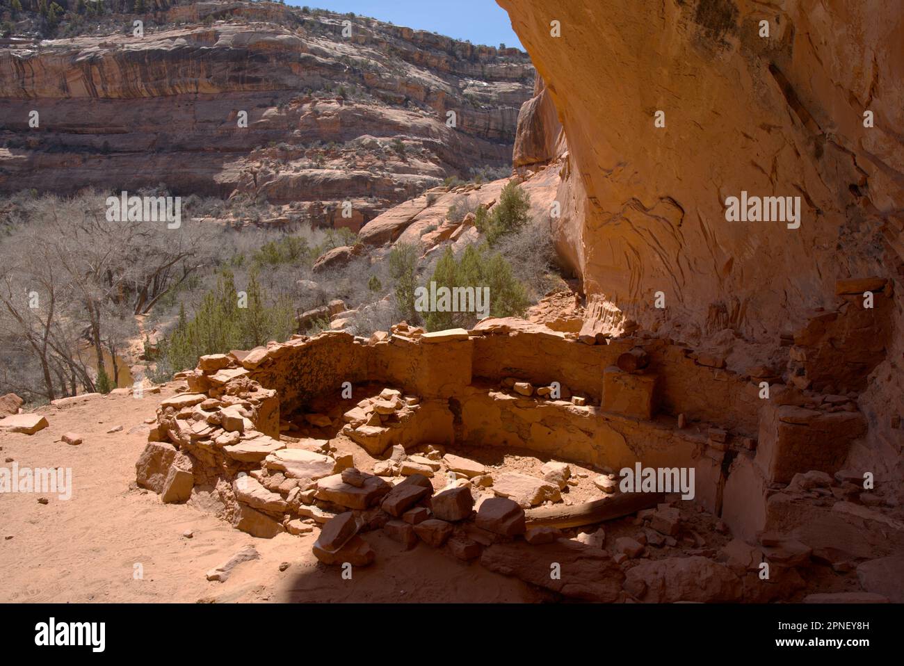 Remnants of an 11th century ceremonial structure in Utah's Grand Gulch ...