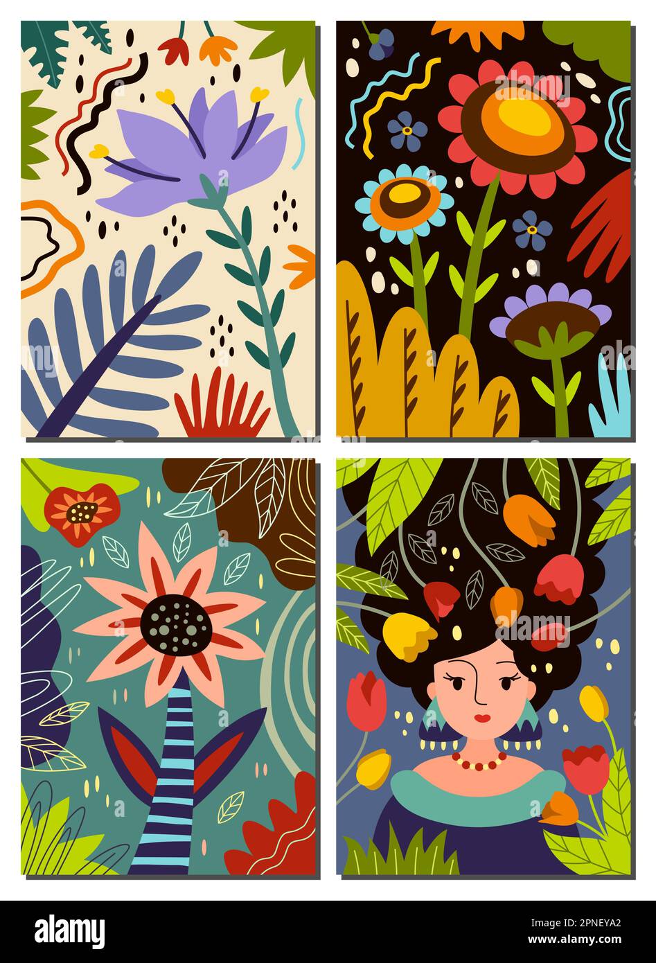 Set of beautiful spring posters Stock Vector Image & Art - Alamy