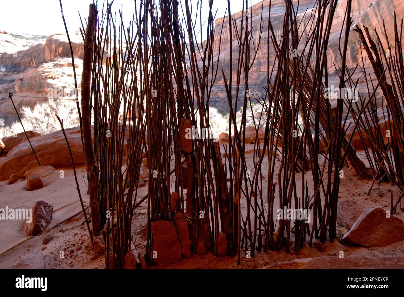 Remnants of a small, 1000 year old structure in Utah's Grand Gulch ...