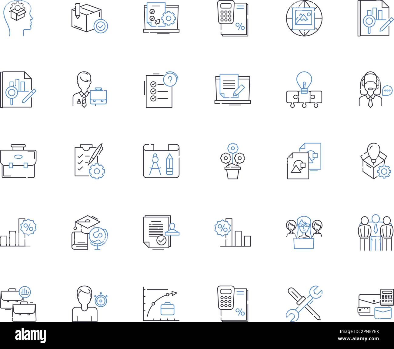 Knowledge Discovery line icons collection. Insight, Patterns ...