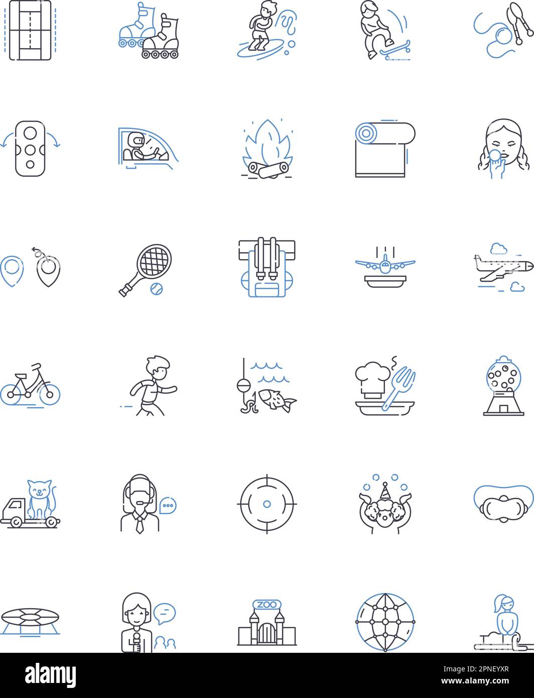 Athletic events line icons collection. Marathon, Triathlon, Sprint ...