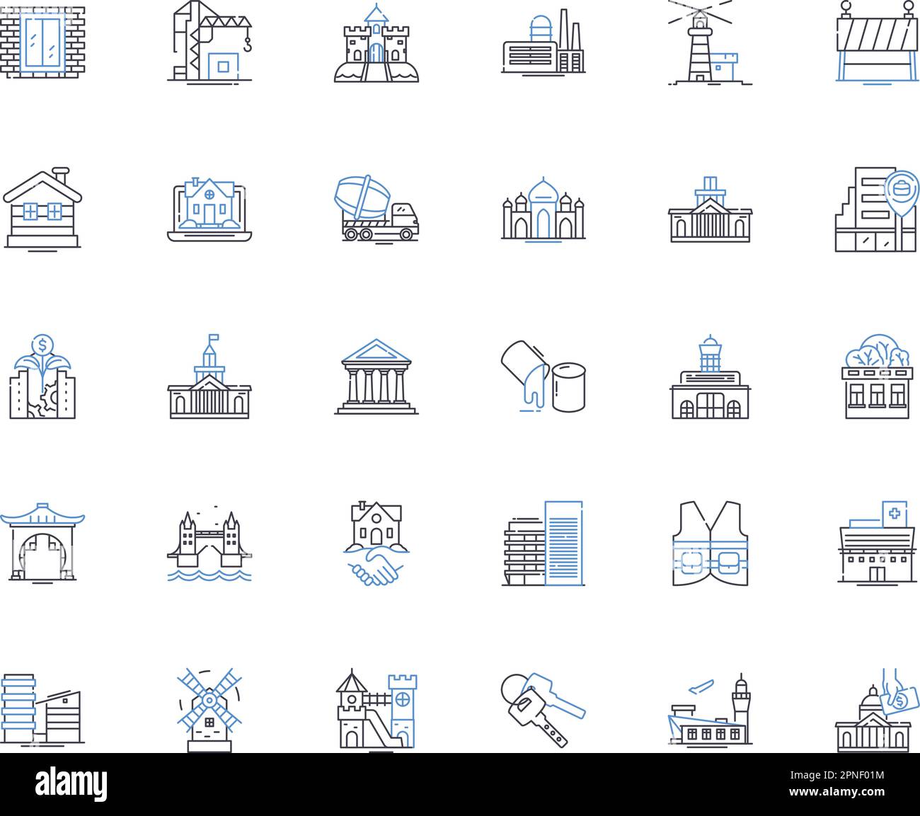 Property technology line icons collection. PropTech, Disruption ... Property technology line icons collection. PropTech, Disruption ...