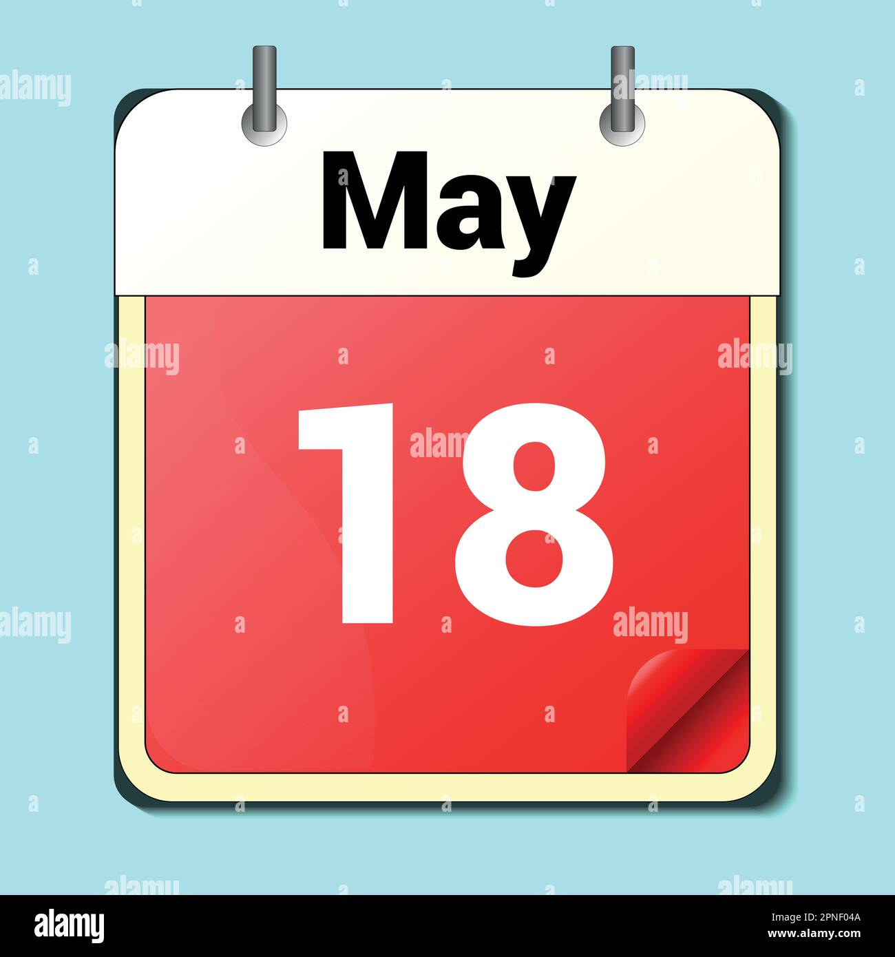 day on the calendar, vector image format, May 18 Stock Vector Image ...