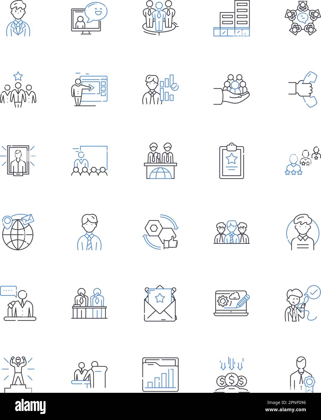 Online advertising line icons collection. PPC, Display, Impressions ...