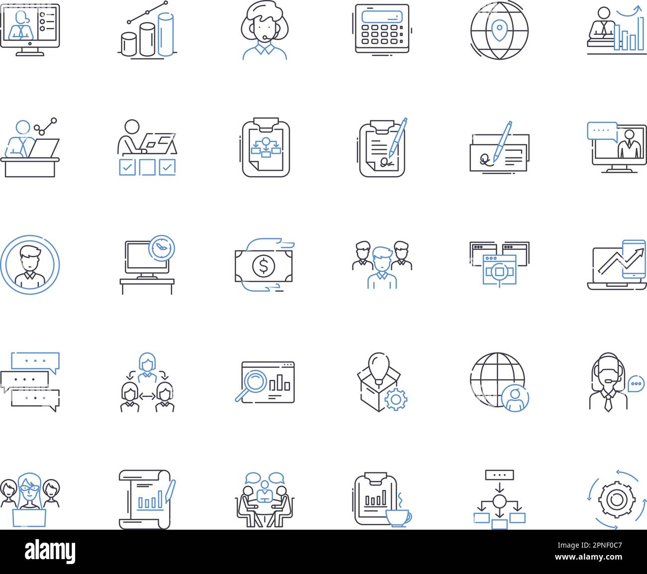 Enterprise administration line icons collection. Operations, Management ... Enterprise administration line icons collection. Operations, Management ...