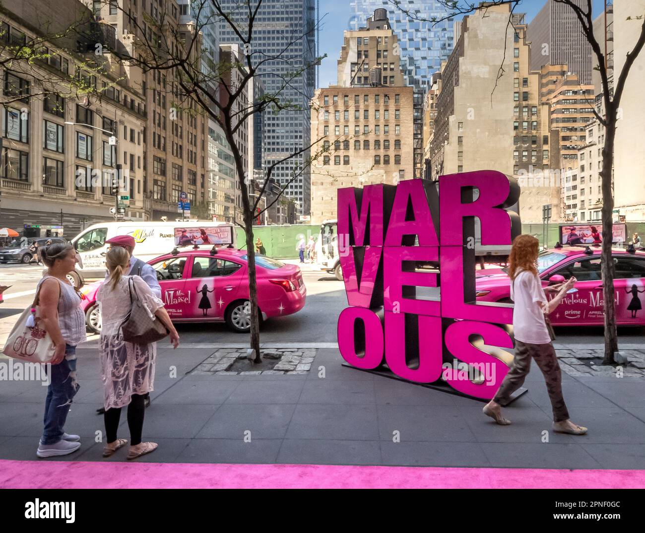 New York, NY - USA - April 14, 2023 Marvelous Mile, an event on Fifth ...