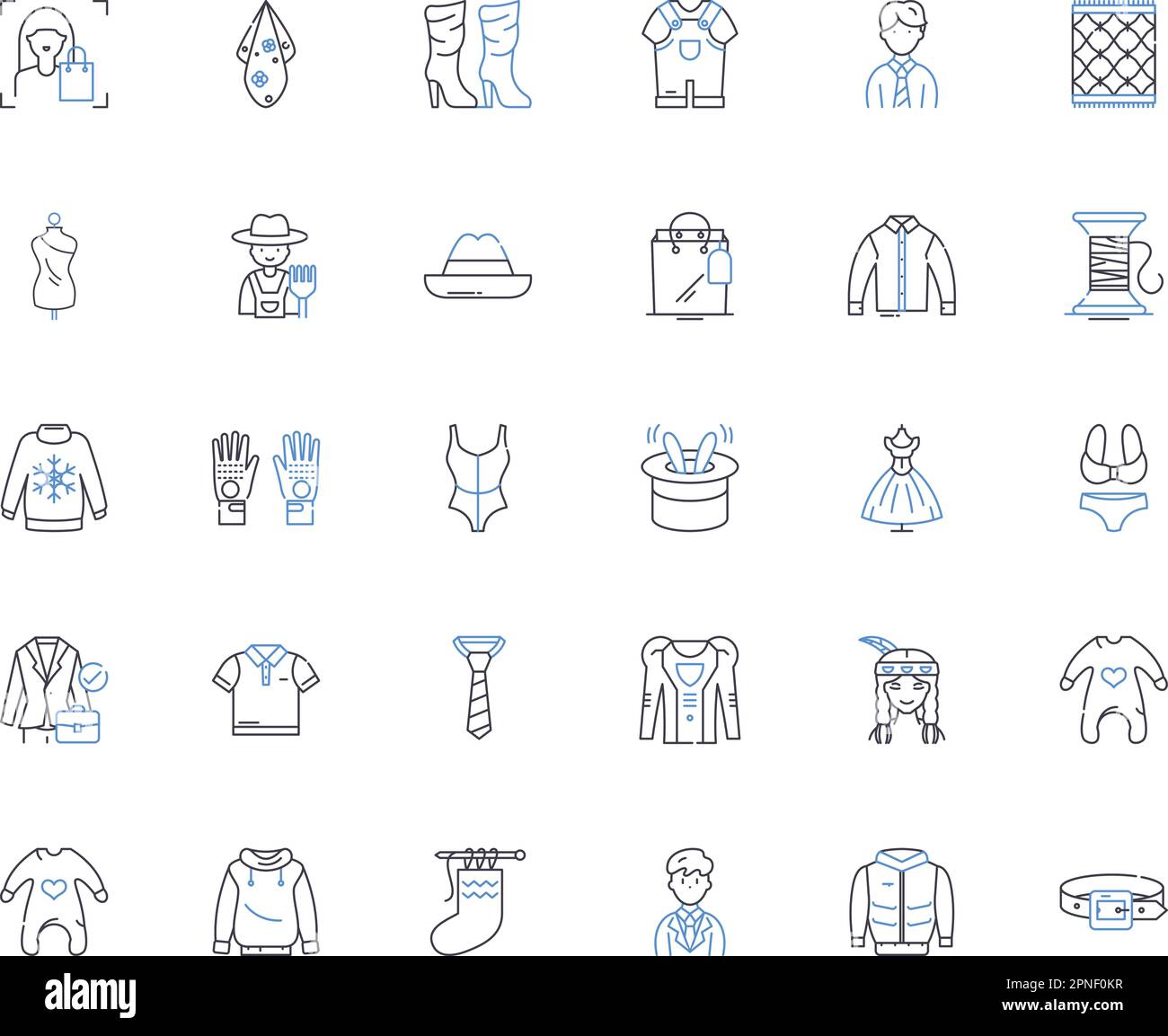 Fashion marketplace line icons collection. Style, Trends, Apparel ...