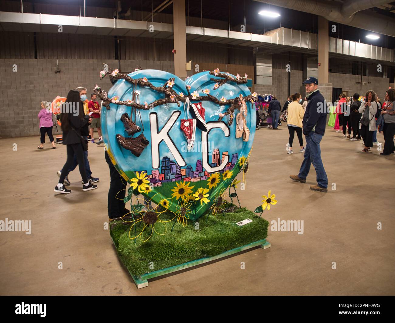 Kansas City, Missouri - April 15, 2023: Parade of Hearts KC Unveiling ...