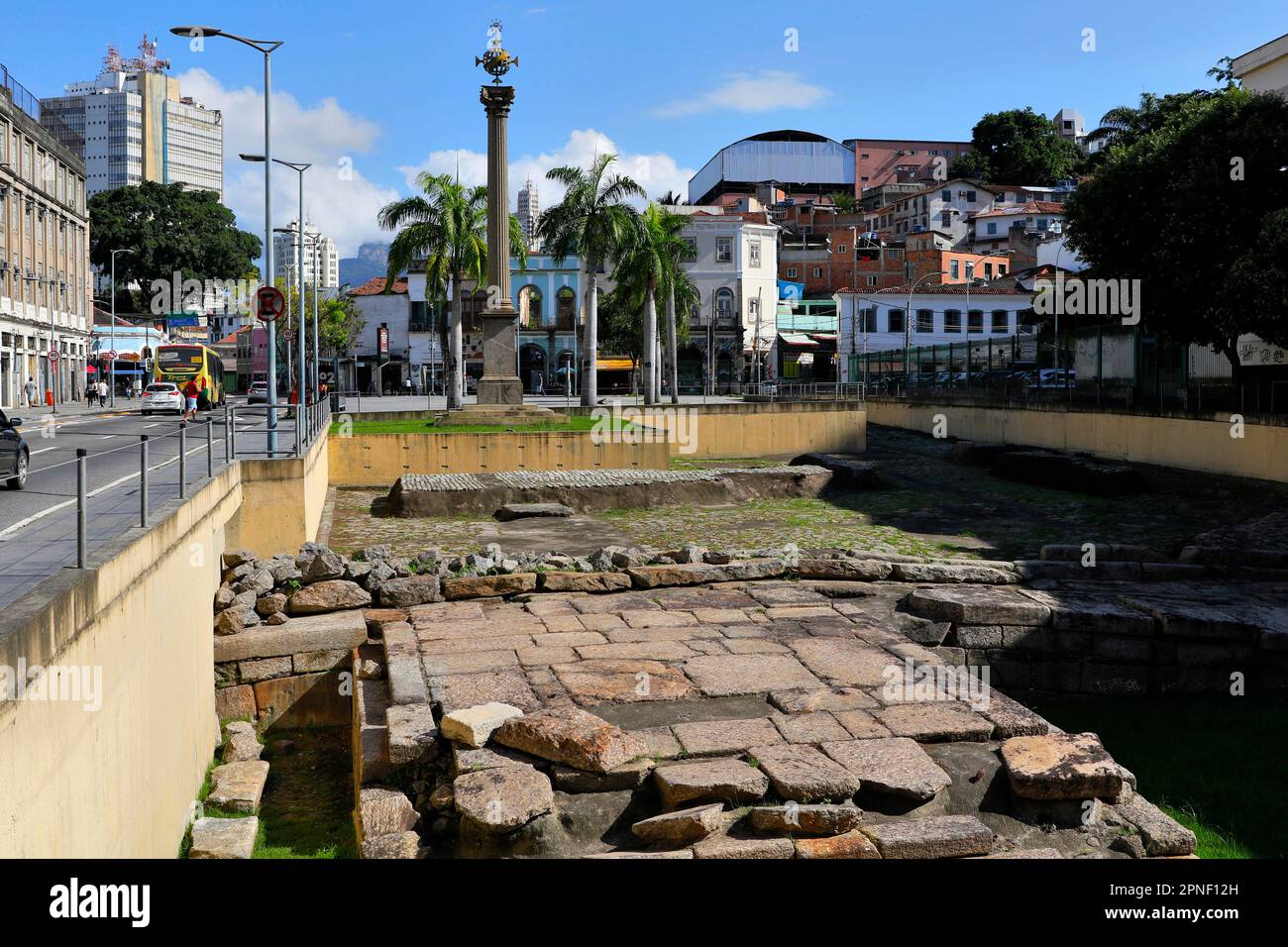 Valongo Wharf (Cais do Valongo) archaeological site in Rio de Janeiro ...