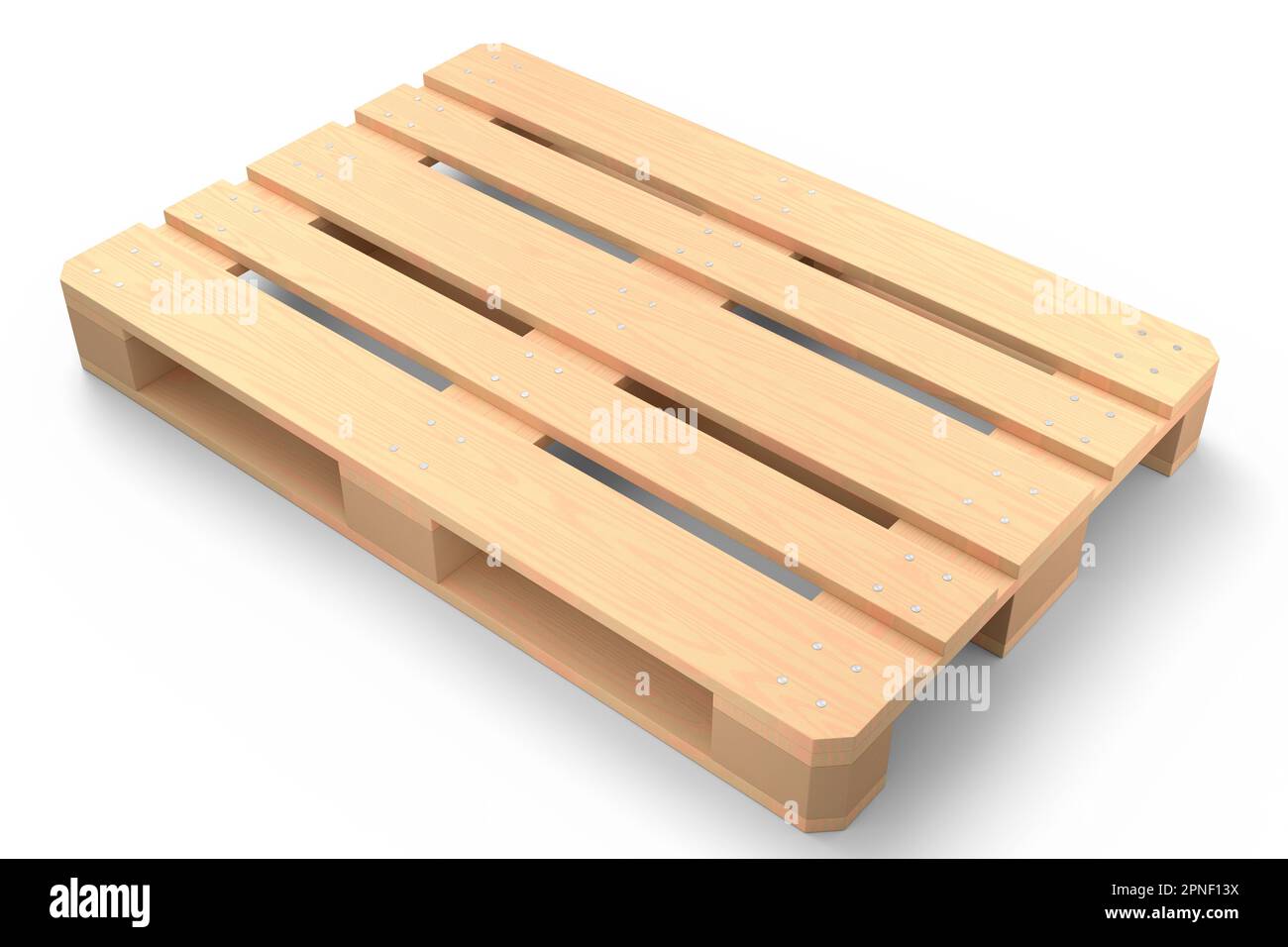 Wooden pallet for warehouse cargo storage isolated on white background ...