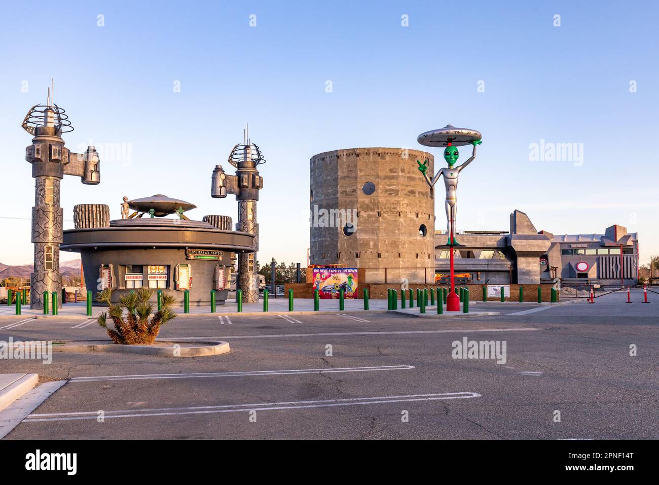 Baker CA - USA: Feb 18 2023: Alien Fresh Jerky Roadside Stop Family ...