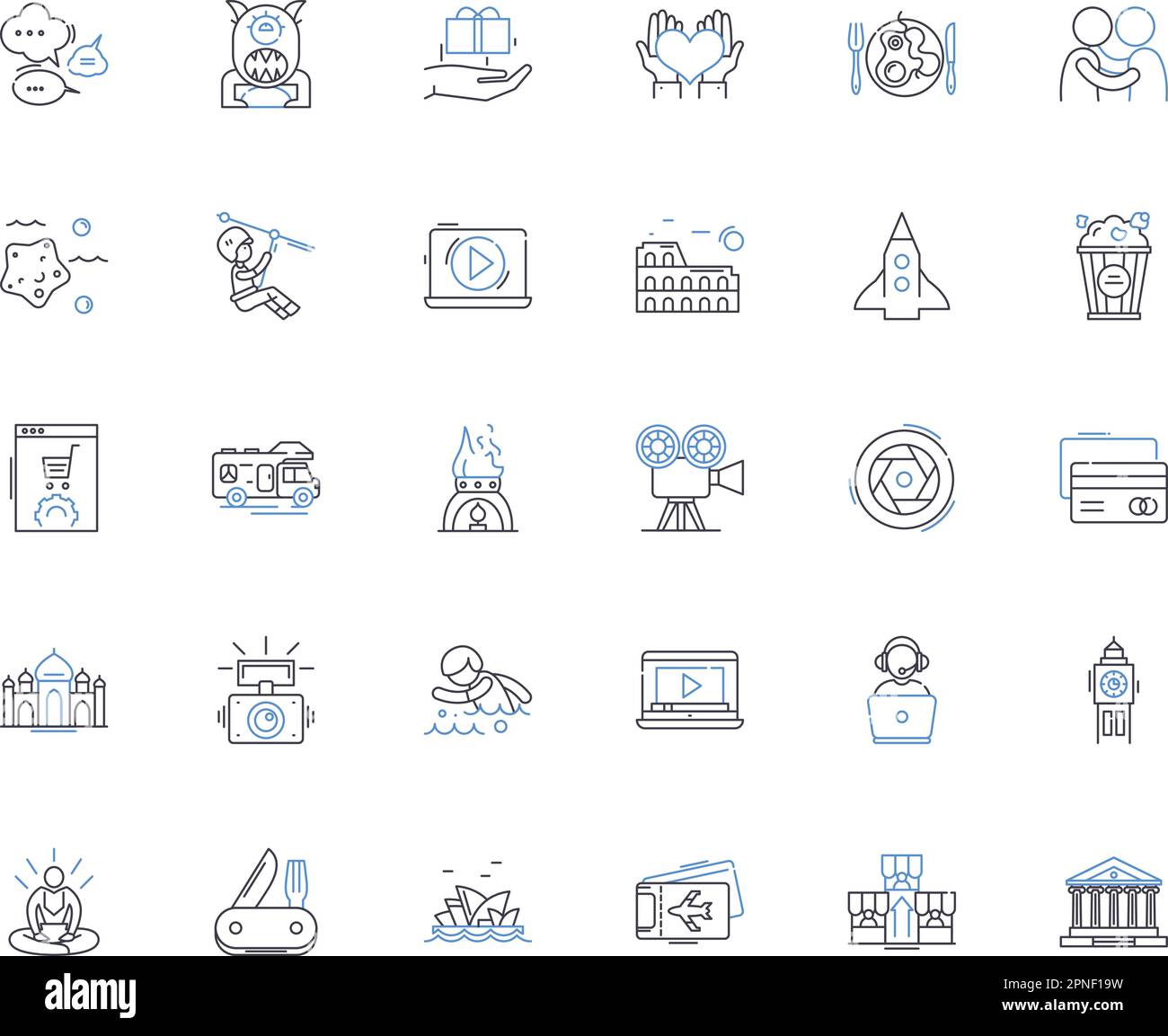 Premium travel line icons collection. Luxe, Extravagant, Lavish, Elite ...