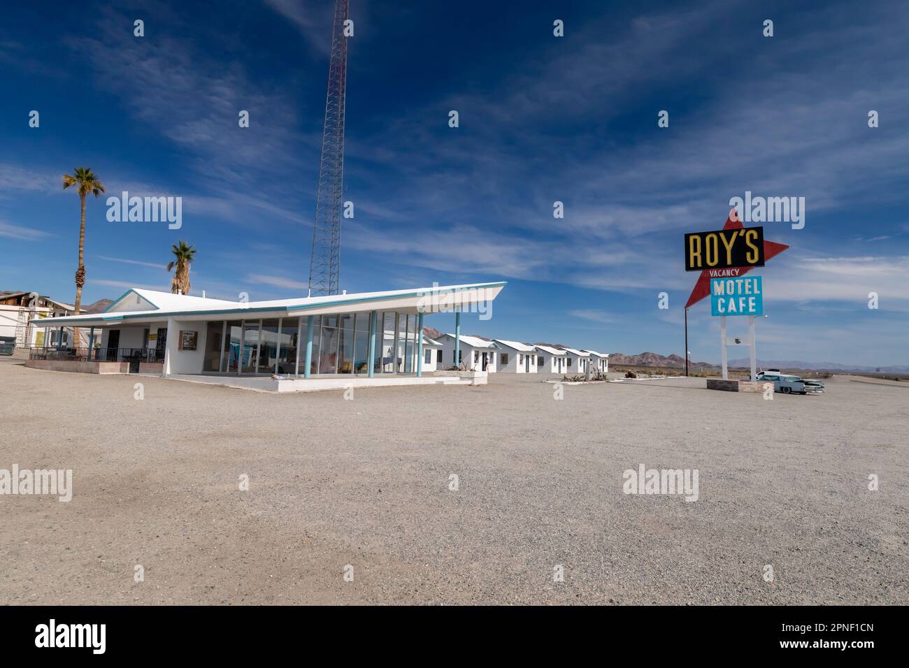 Amboy CA USA Feb 18 2023: Roy's Motel and Cafe Roadside Attraction on ...