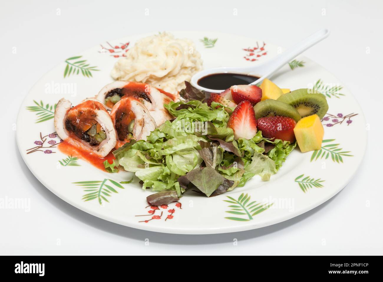 Healthy Food, Balanced Lunch Protein, Salad, And Arina Stock Photo - Alamy