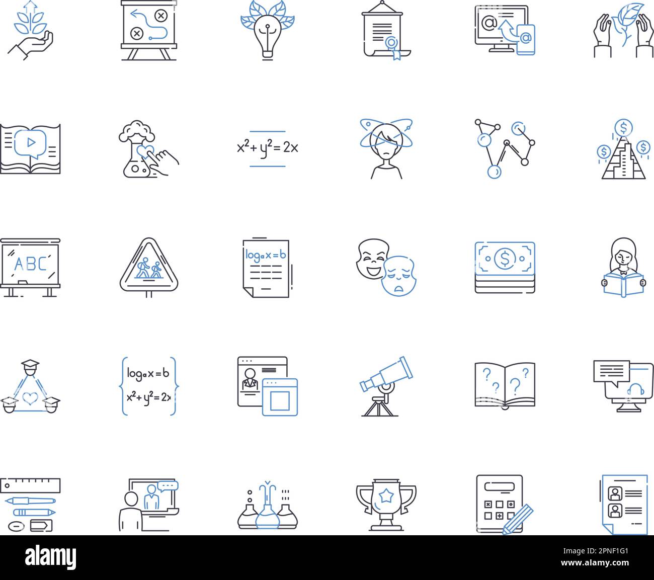 Awareness Line Icons Collection Consciousness Insight Perception Recognition Understanding