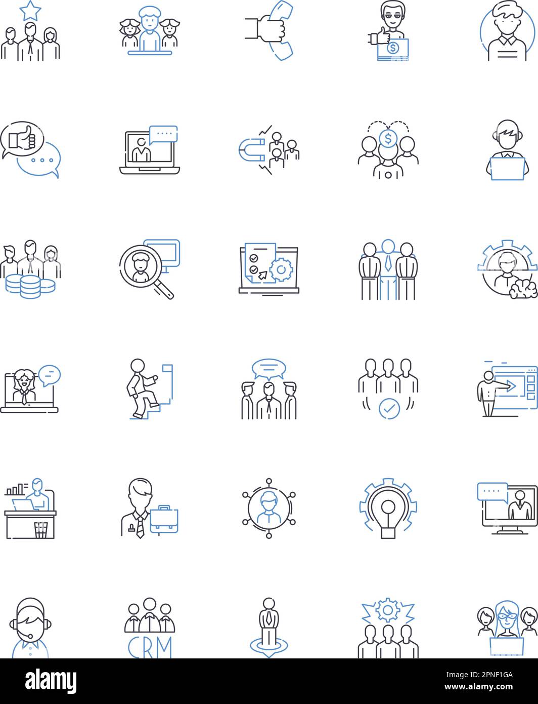 Staff line icons collection. Hiring, Training, Development, Performance ...