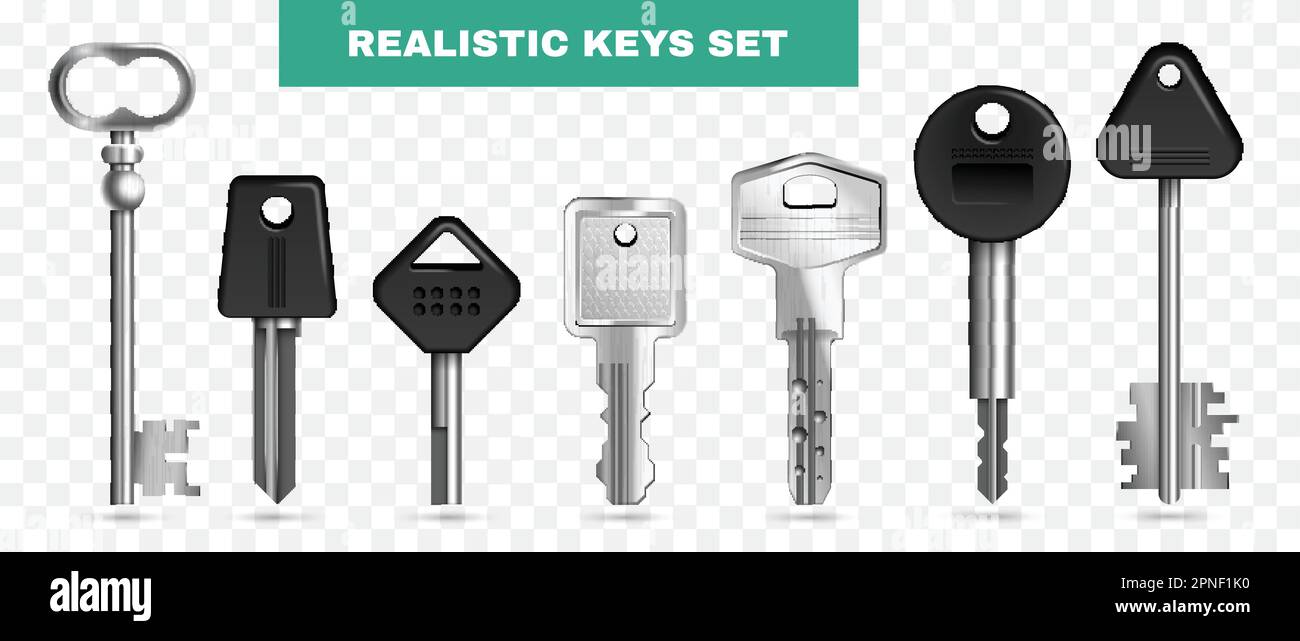 Realistic isolated keys icon set wrenches of different purposes with ...