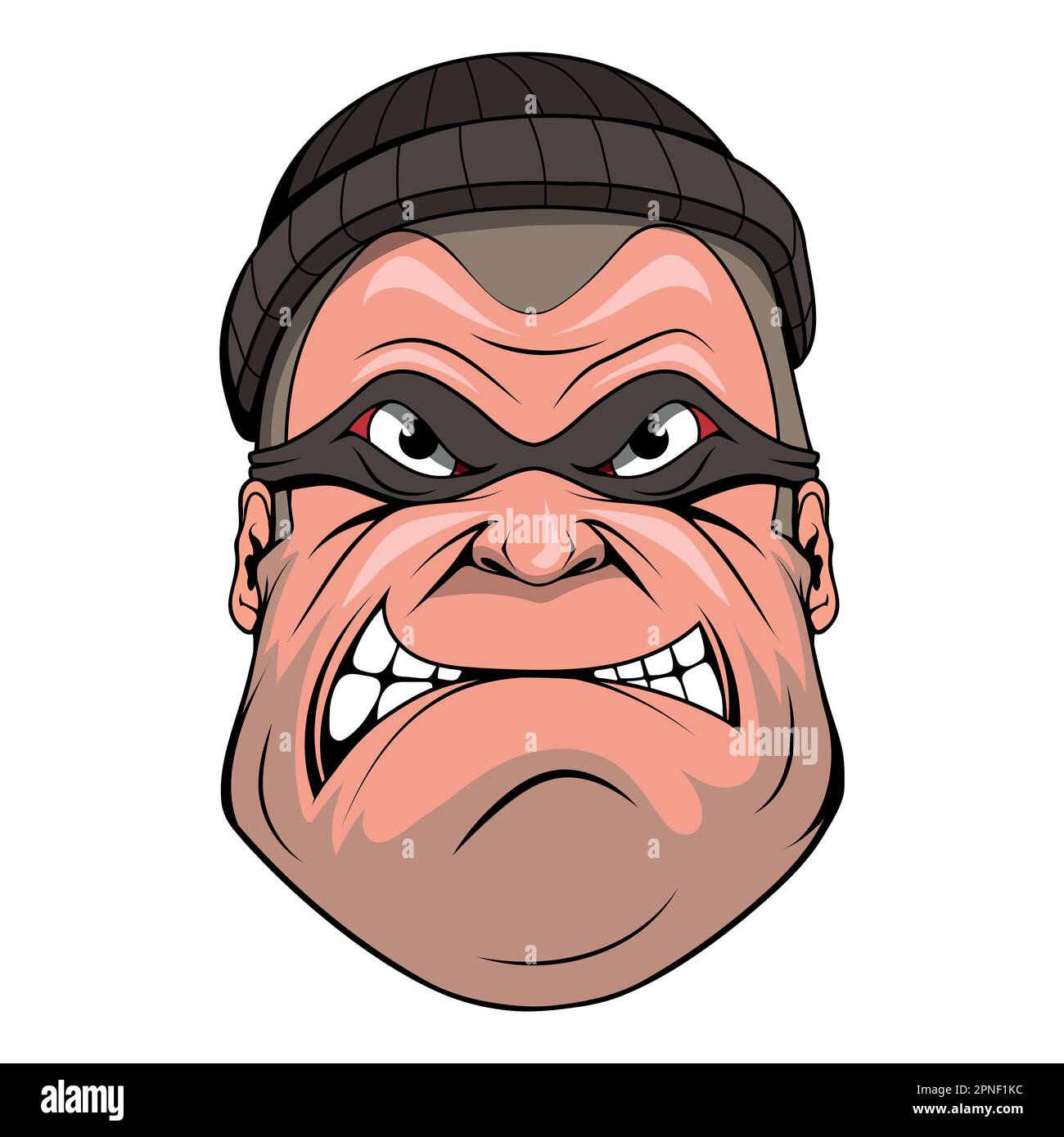 Bandit. Vector illustration of a mafia. Brutal malware Stock Vector ...