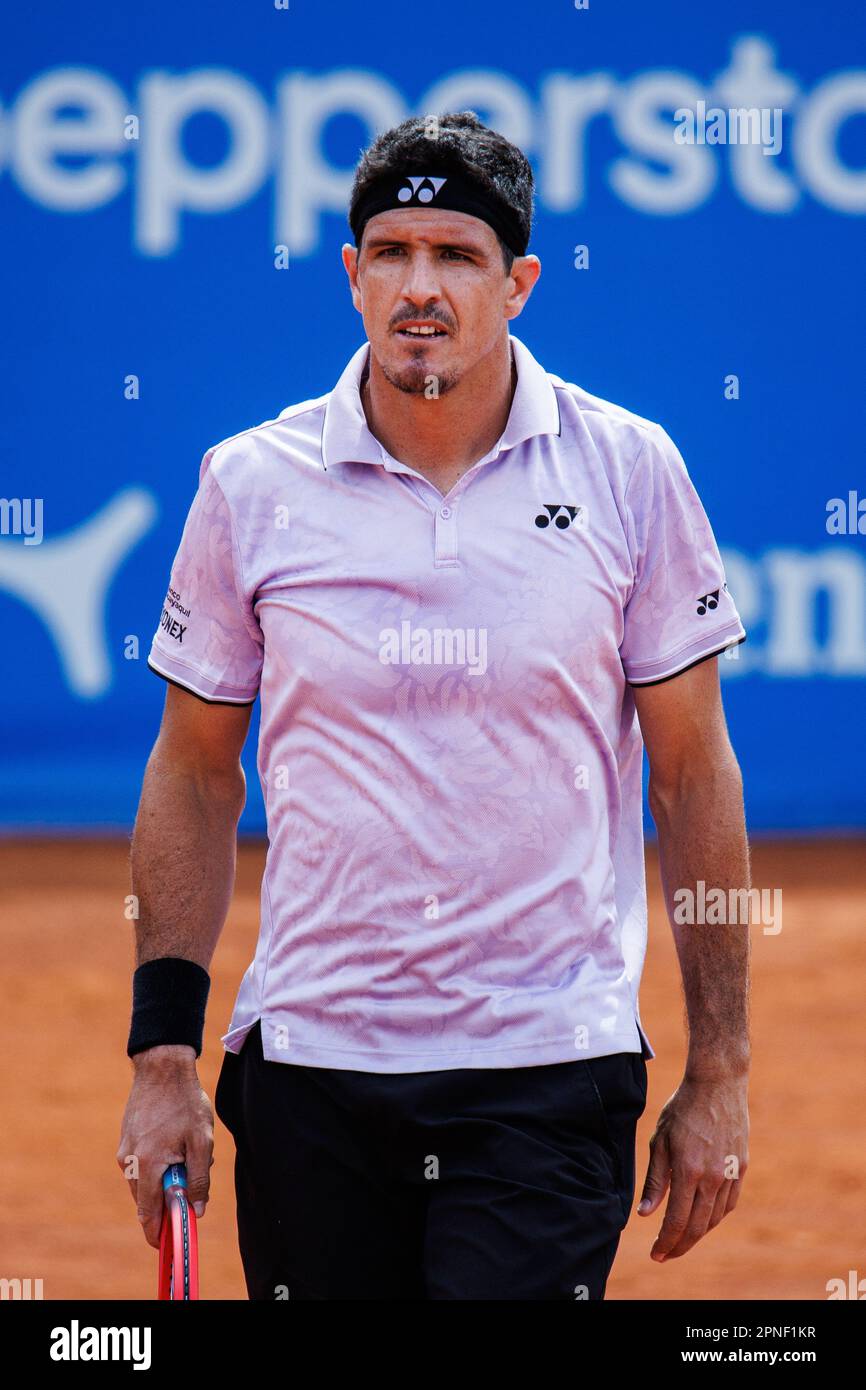 Barcelona, Spain. 18th Apr, 2023. Emilio Gomez in action during the ATP ...