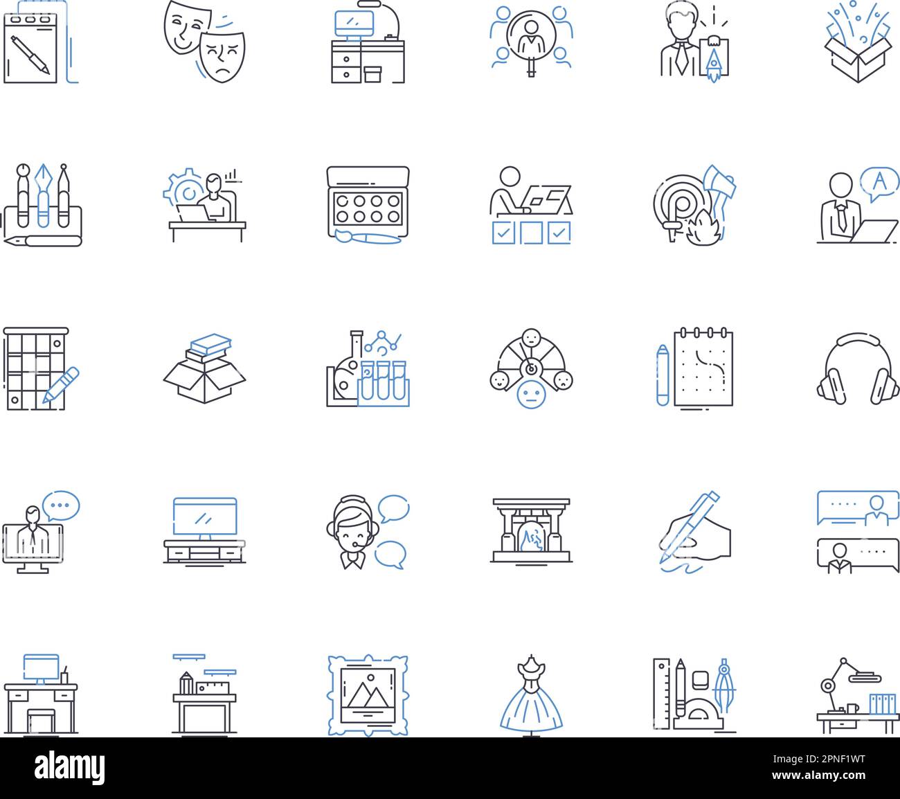 Work and employment line icons collection. Occupation, Job, Career ...