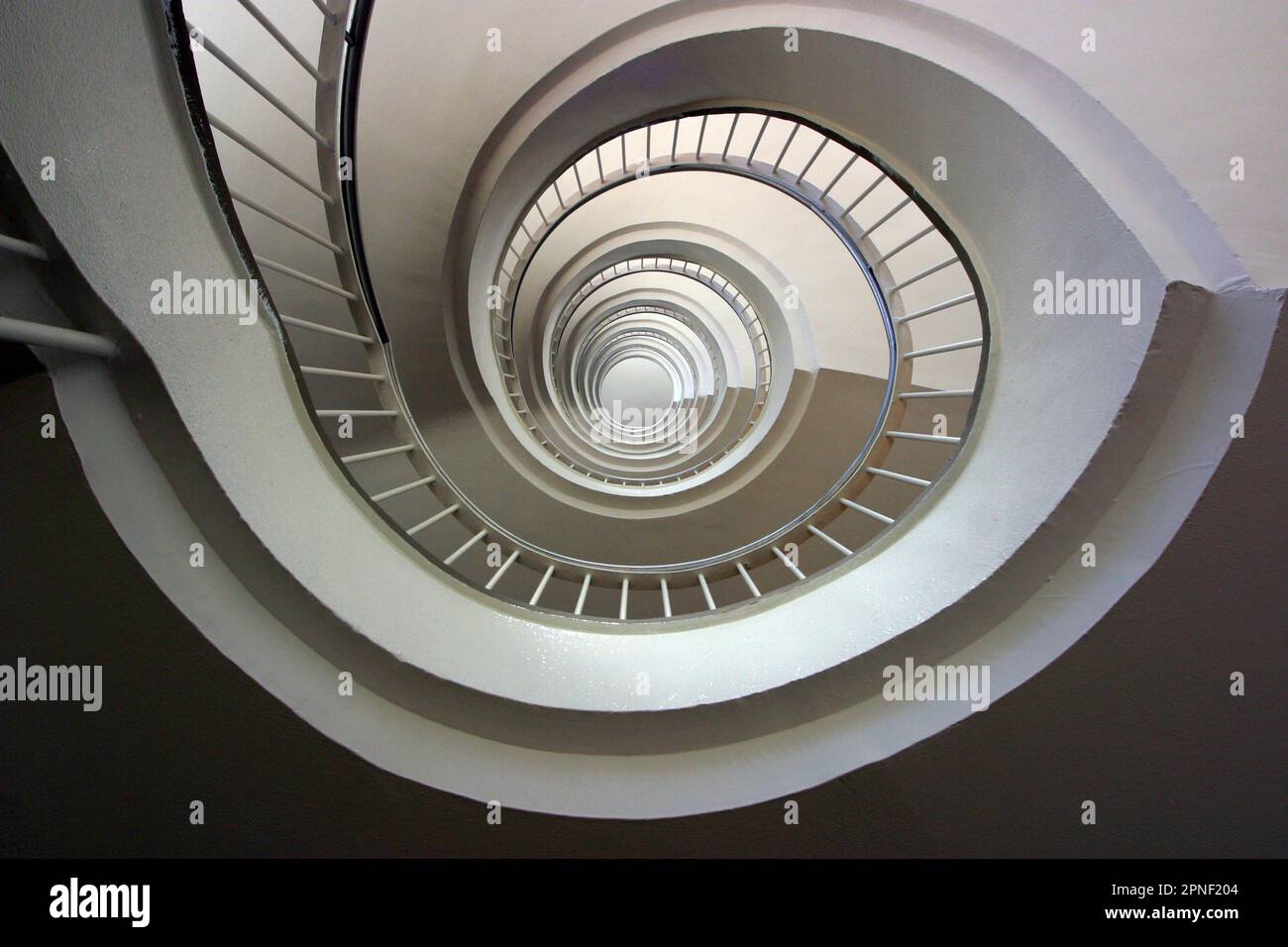 spiral staircase - view from below, Germany Stock Photo - Alamy