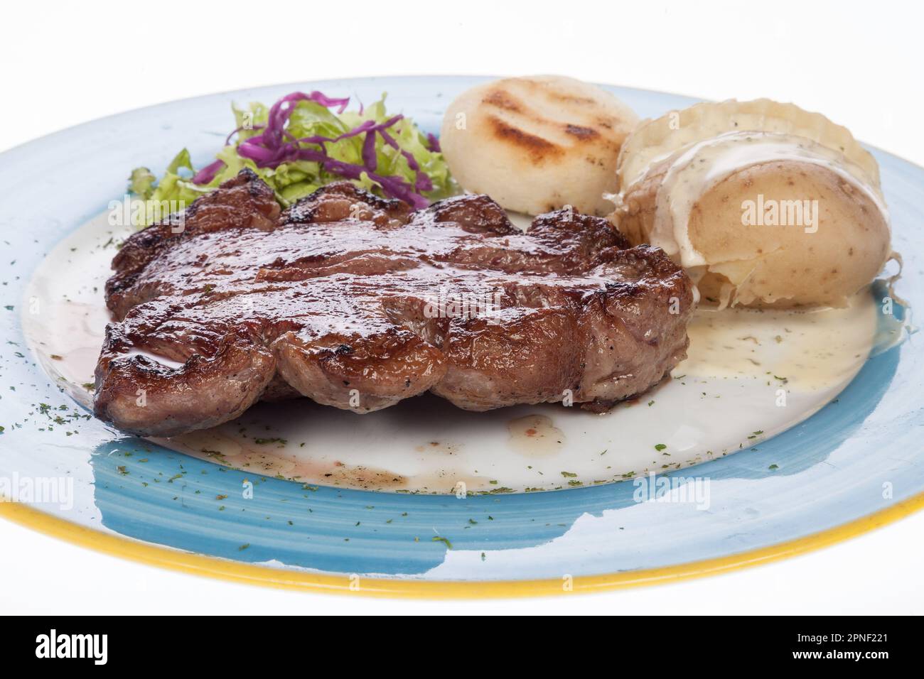 Punta De Anca - Tasty Cut Of Roast Beef With Steamed Potatoes Stock ...