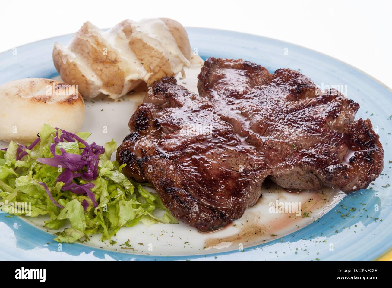Punta De Anca - Tasty Cut Of Roast Beef With Steamed Potatoes Stock ...