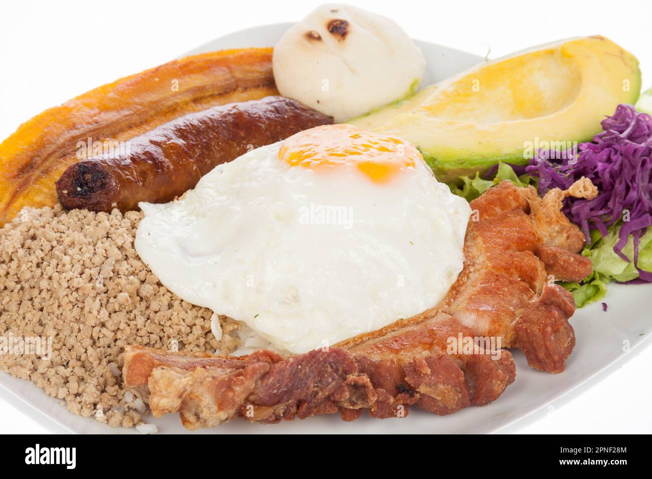 Tasty Paisa Tray; Typical Dish In The Region Of Antioqueña - Colombia ...