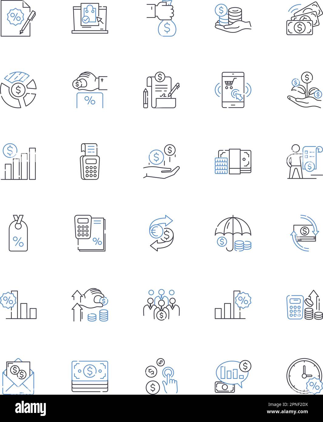 Marketing Plan Line Icons Collection Strategy Objectives Tactics Targeting Research