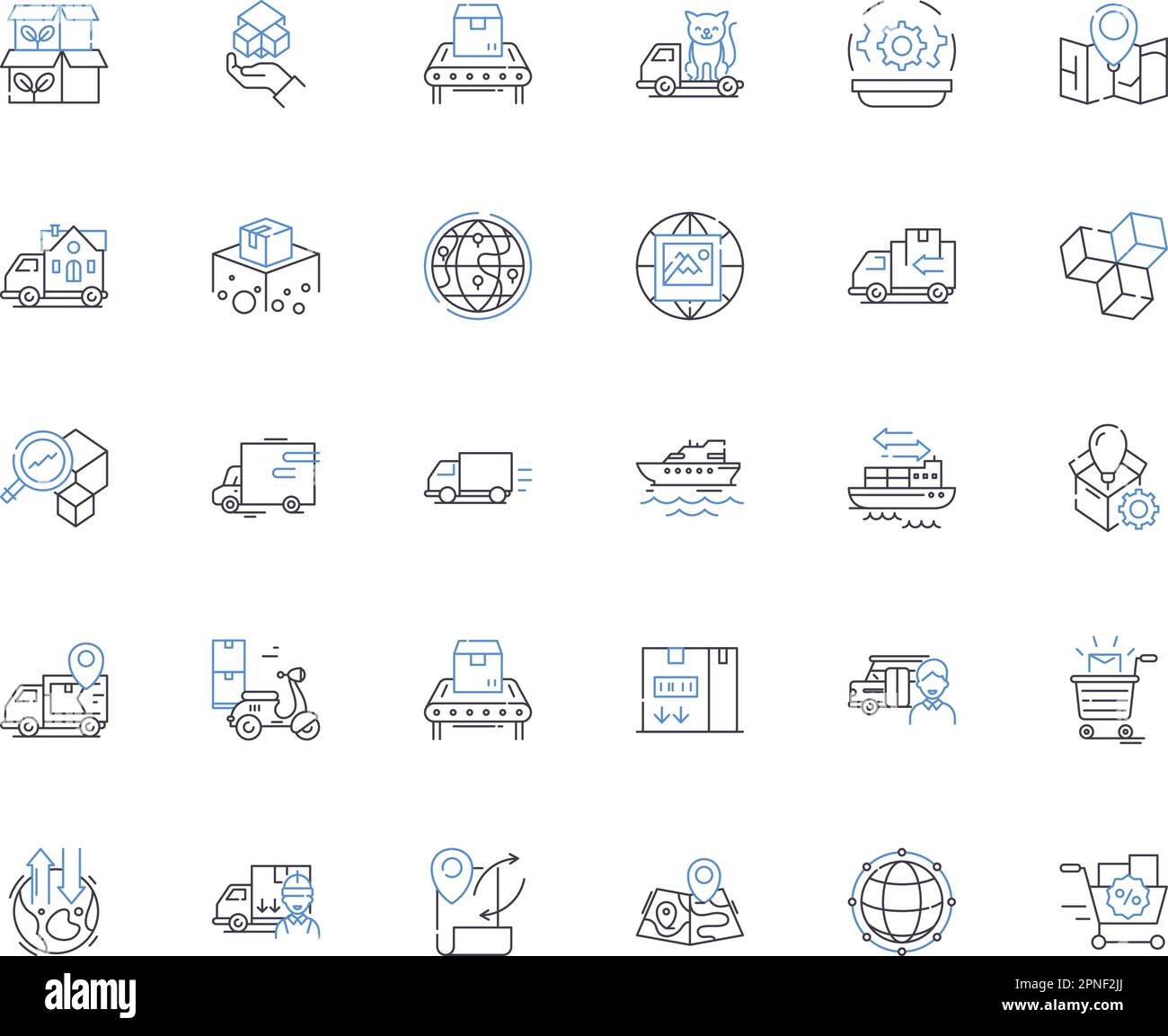 Brief dispatch line icons collection. News, Update, Alert, Bulletin ...