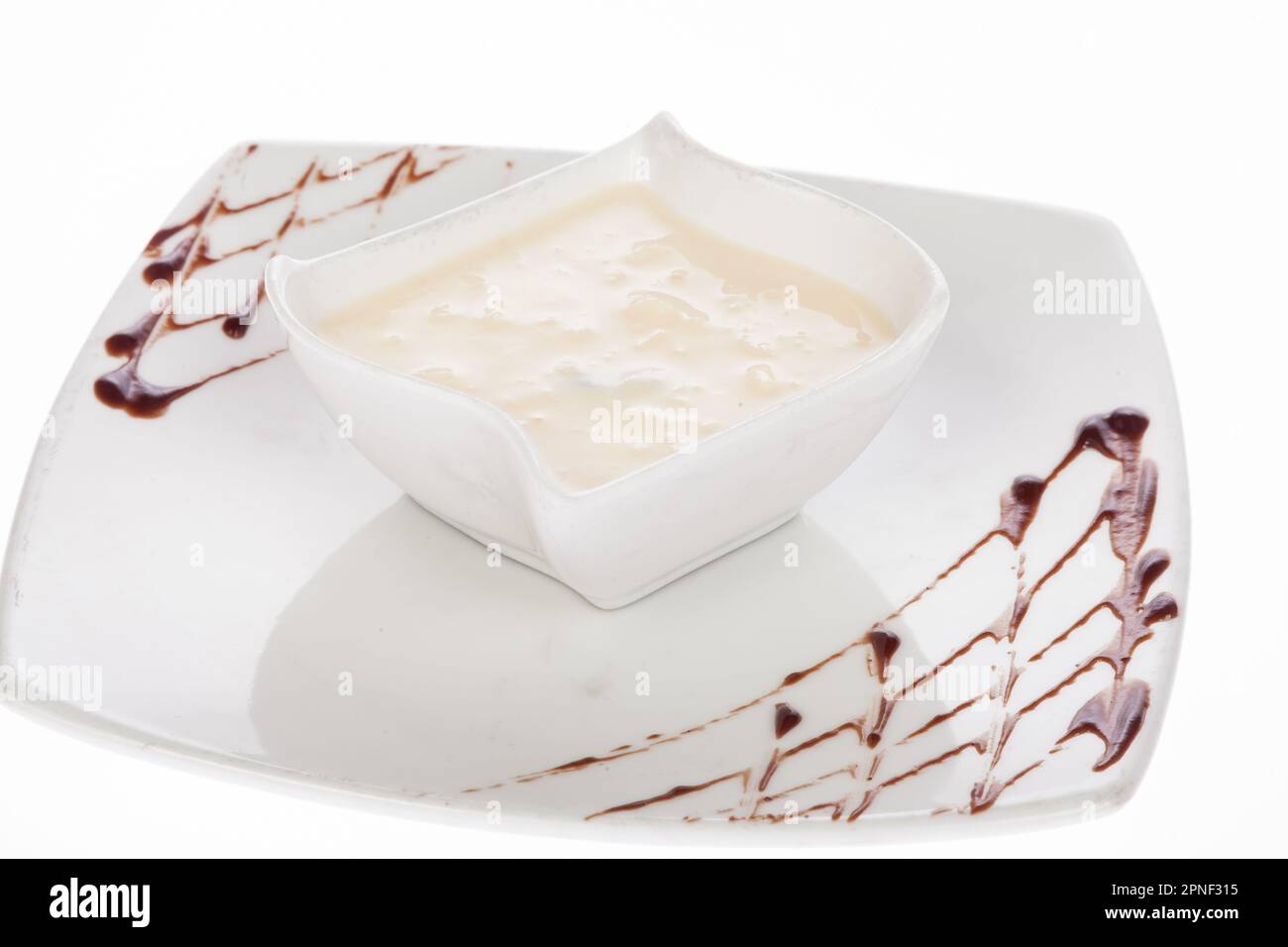 Colombian Food, Tasty Rice Pudding Dessert; Photo White Background ...