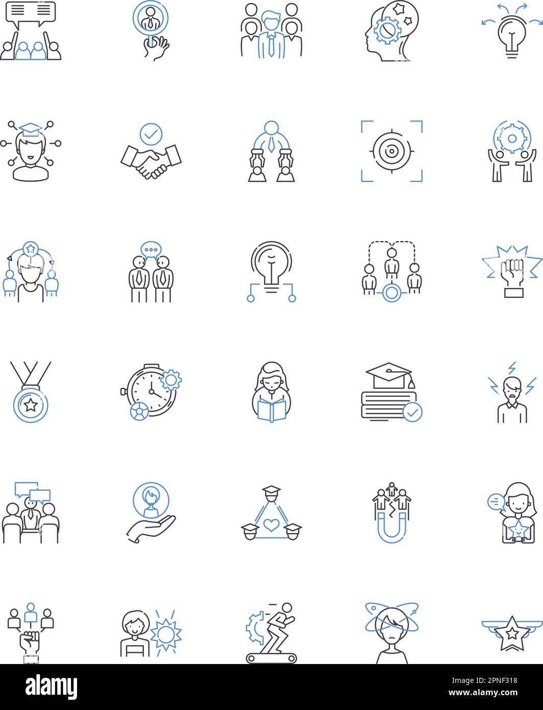Beginning Instruction Line Icons Collection Introduction Foundation Basics Orientation
