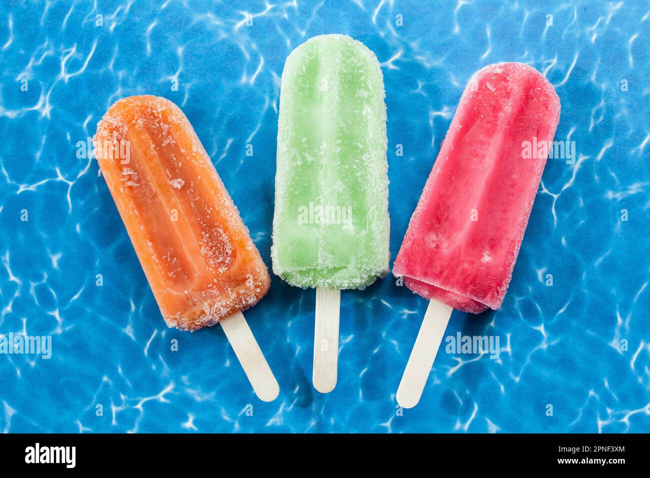 Tasty And Refreshing Ice Cream Popsicles Of Different Flavors Stock ...