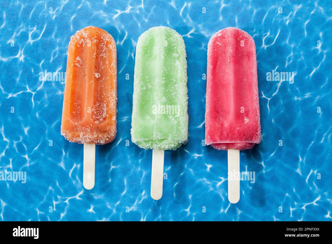 Tasty And Refreshing Ice Cream Popsicles Of Different Flavors Stock ...
