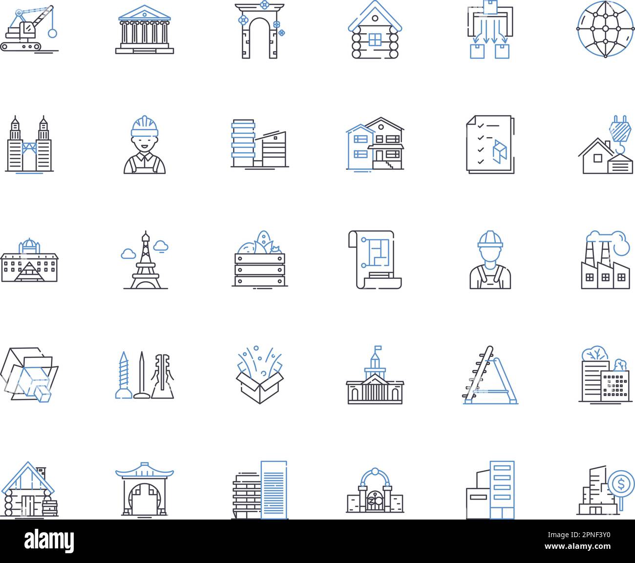 Property renovation line icons collection. Refurbishment, Upgrade ...