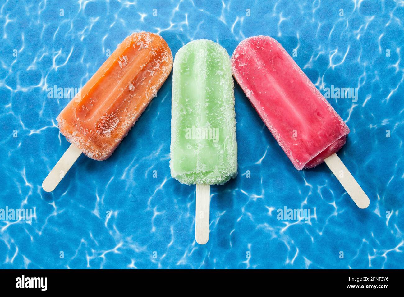 Tasty And Refreshing Ice Cream Popsicles Of Different Flavors Stock ...