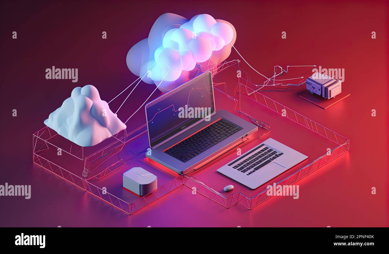 Connected through Devices in a Digital World Stock Photo - Alamy