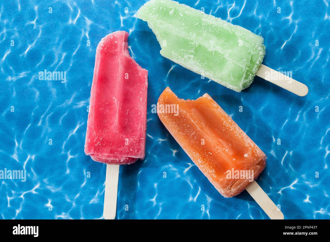 Tasty And Refreshing Ice Cream Popsicles Of Different Flavors Stock ...