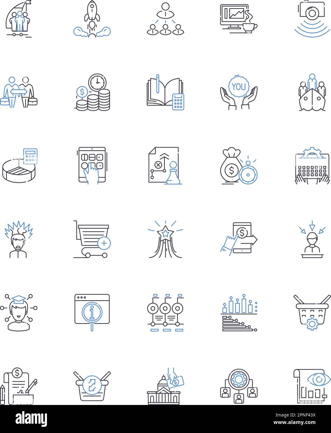 Vision and mission line icons collection. Direction, Purpose, Goals ...