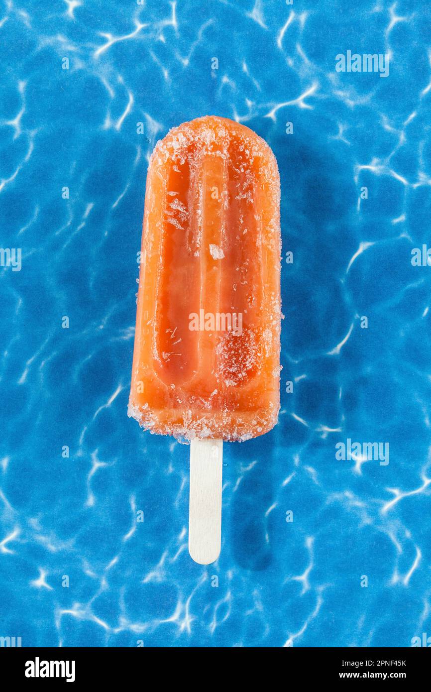 Tasty And Refreshing Popsicle With the Flavor Of Orange Stock Photo - Alamy