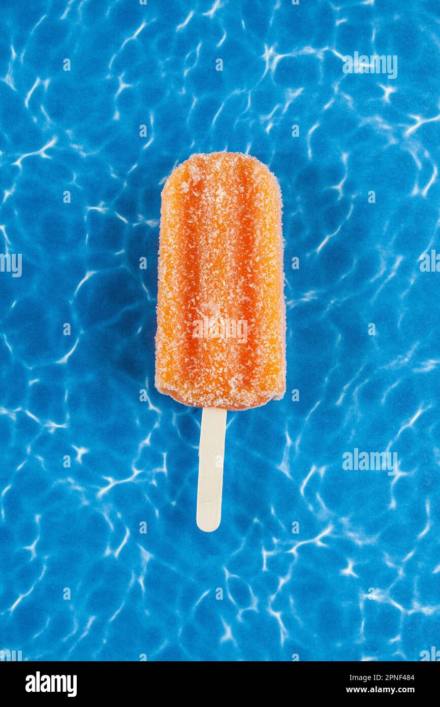 Tasty And Refreshing Popsicle With the Flavor Of Orange Stock Photo - Alamy